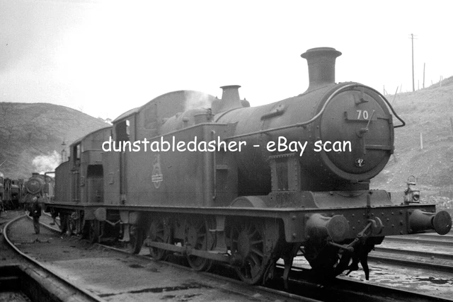 RAILWAY NEGATIVE: GWR ex-RHYMNEY RLY 0.6.2T 70 @ DUFFRYN YARD £6.50 ...