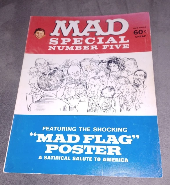MAD MAGAZINE - 1970 Special Number Five 5 - Mad Flag Poster Missing ...