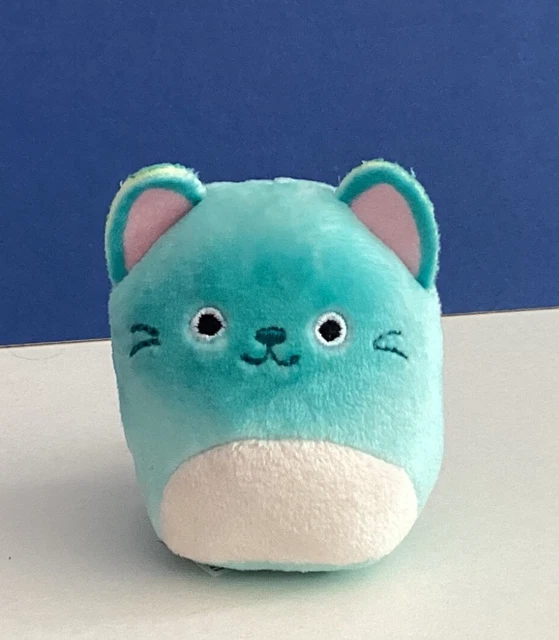 SQUISHVILLE 2” -3” Squishmallow RARE animal Sigrid the Cat teal green £ ...