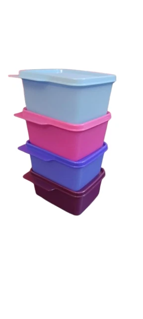 TUPPERWARE KEEP TABS 500 Ml Set Of 4 nesting Square Kitchen Storage ...
