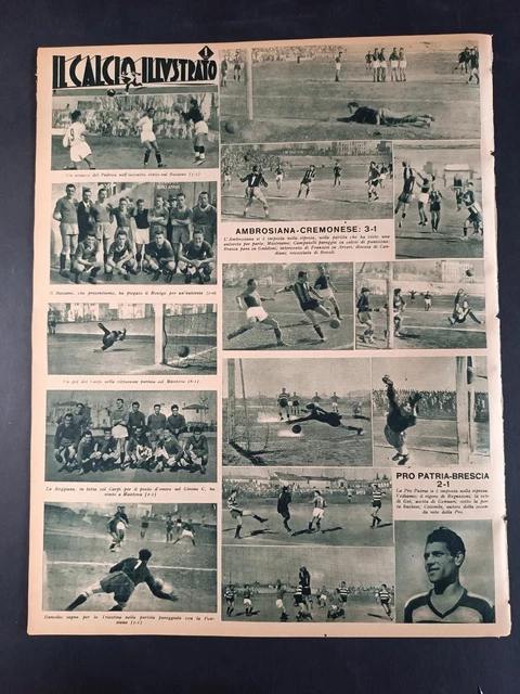 RIVISTA IL CALCIO ILLUSTRATO n 13 (1944) Genova-Juventus Sardelli ...