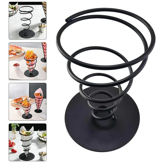 STAND DE FRITES Cornet Supports Cône Corbeille Présentoirs Etagère D ...