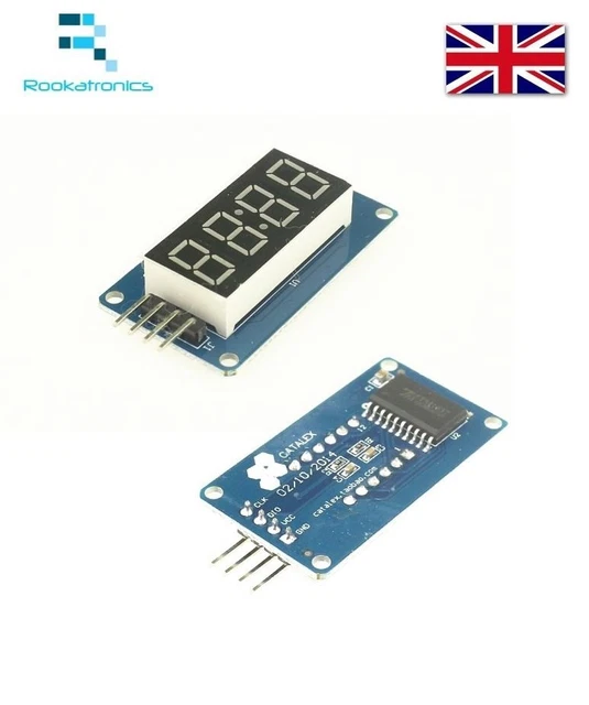 4 DIGIT 7 Seven Segment Tube LED Display Module TM1637 For Arduino Raspberry PI £4.29 - PicClick UK