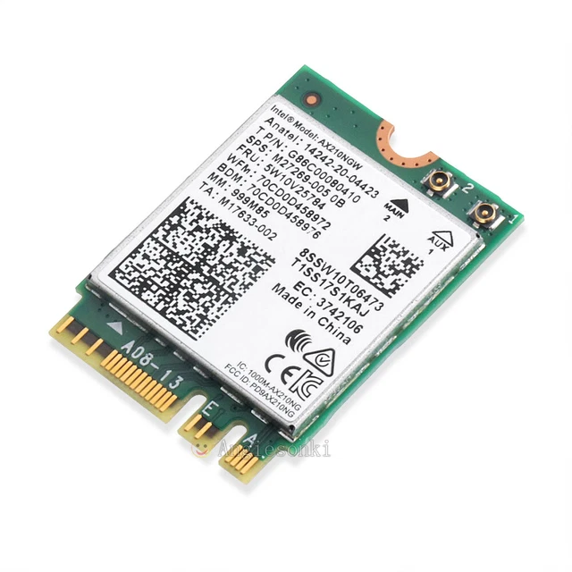 INTEL AX210 DUAL Band Bluetooth 5.2 Wifi 6E M.2 Card 3000Mbps Network ...