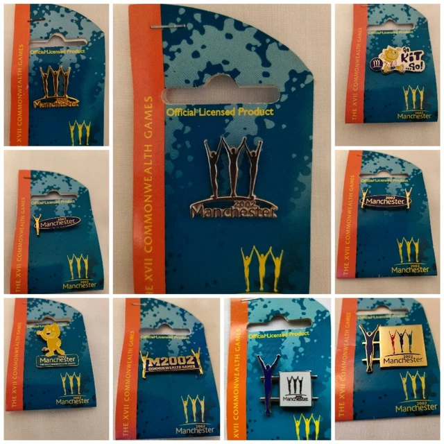 2002 MANCHESTER COMMONWEALTH Games Pin Badges - Set Of 19 Logo And Kit ...