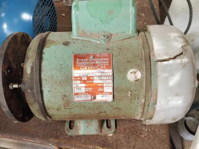 BROOK CROMPTON PARKINSON Motor 550watt Single Phase £40.00 - PicClick UK