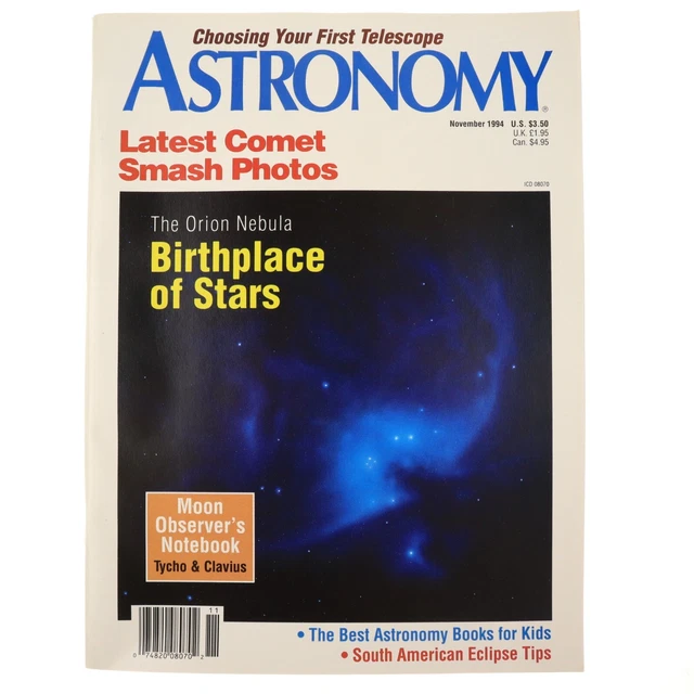 ASTRONOMY MAGAZINE NOVEMBER 1994 The Orion Nebula Birthplace Of Stars £ ...