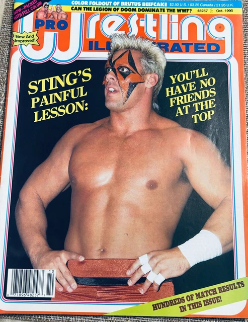 WWF PRO WRESTLING Illustrated Magazine Oct 1990 Sting, Brutus Beefcake ...