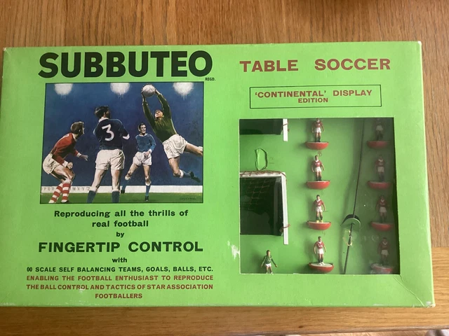 VINTAGE 1965 SUBBUTEO Table Soccer Football Team Continental Display Edition £20.00 - PicClick UK