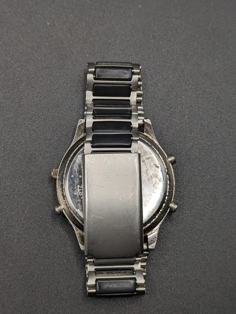 VINTAGE TIME MAGAZINE Watch Dual Analogue & Digital Display Multi ...