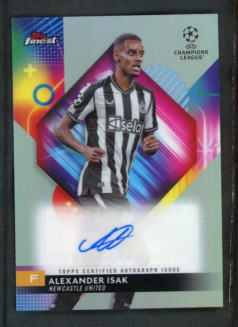 2024 ALEXANDER ISAK Auto Topps Meilleurs Autographes Réfracteurs Uefa ...