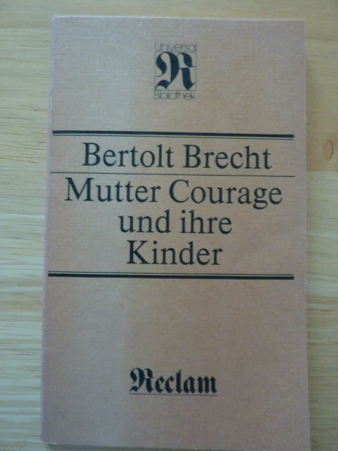 BERTOLT BRECHT MUTTER Courage und ihre Kinder Reclam EUR 2,50 - PicClick DE