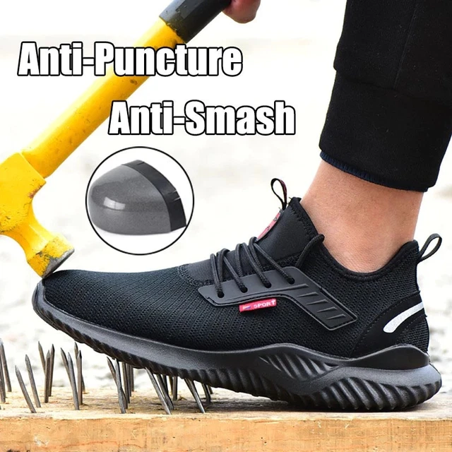 MENS SAFETY SHOES Ultra Lightweight Steel Toe Cap Work Trainers Ladies ...