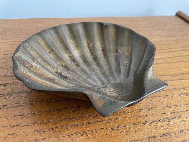 SHELL OIL PETROLEUM shell Ashtray Bronze Pecten Scallop Ephemera EUR ...