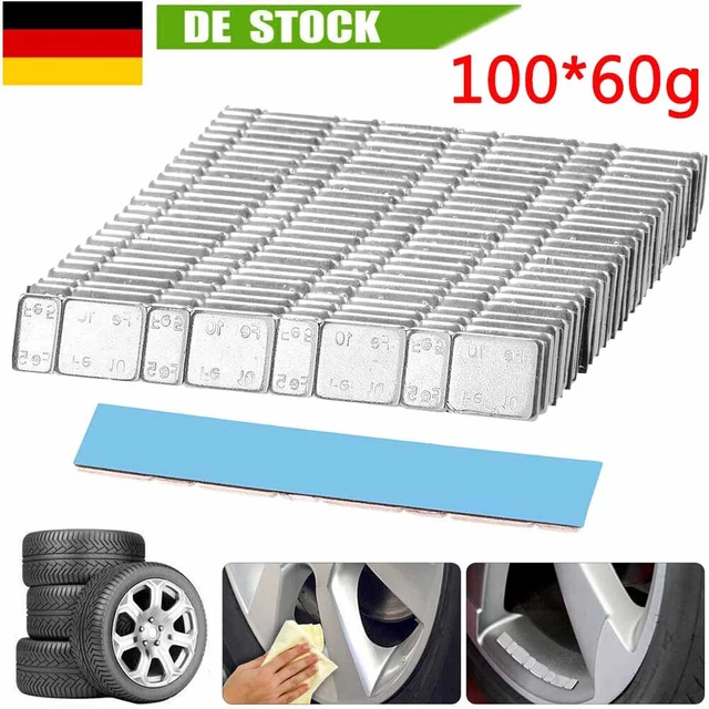 100X KLEBEGEWICHTE 6KG Auswuchtgewichte 5g+10g Verzinkt Gewichte Riegel Alufelge EUR 22,00 ...