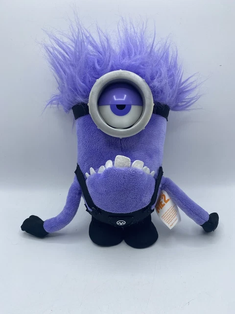 DESPICABLE ME 2 Plush Talking Purple Minion Glowing One Eye Thinkway ...
