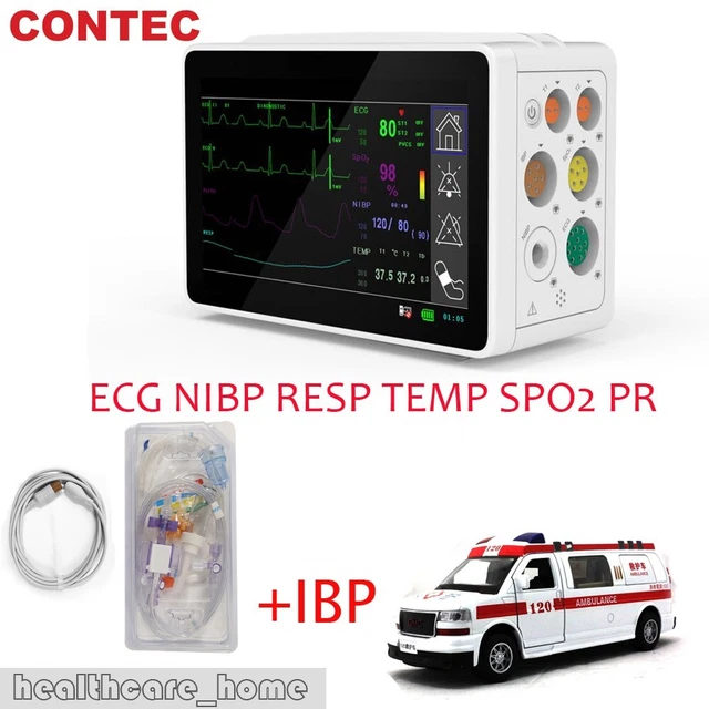 CONTEC PORTABLE MINI Vital Signs Patient monitor ECG,NIBP,SPO2,PR,RESP ...