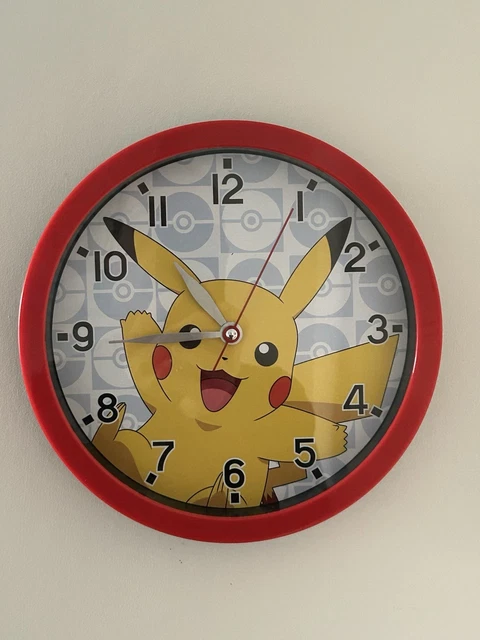 POKÉMON PIKACHU WALL Clock Battery Powered , Pokémon Nintendo 2022(c3 ...