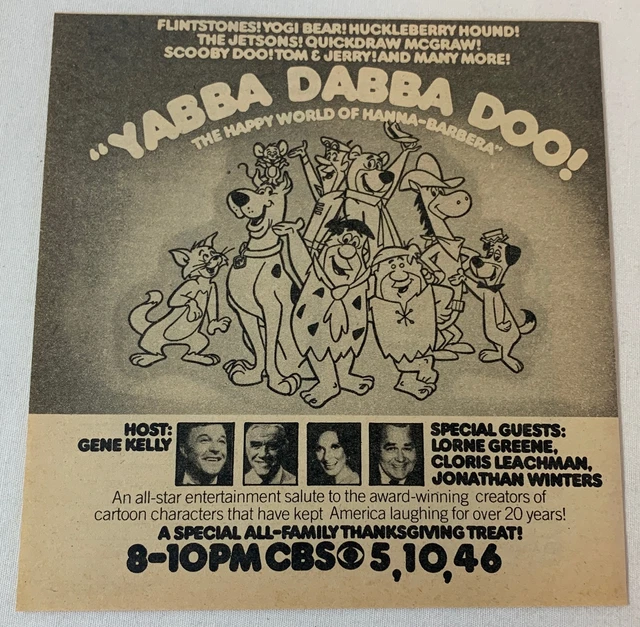 1977 CBS TV Special Ad ~ Yabba Dabba Doo The Happy Monde De Hanna ...