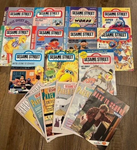 LOT OF 11 Sesame Street Magazines from 1988 plus 6 Parent Guides £23.71 ...