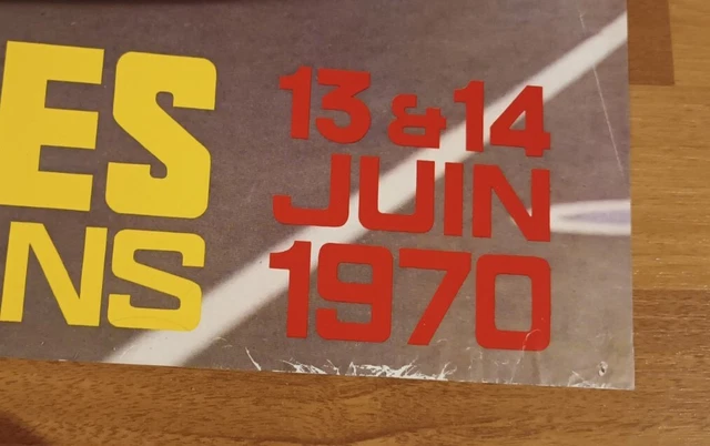 Affiche Origine Des 24 Heures Du Mans 1970 Poster 24h00 Of Le Mans