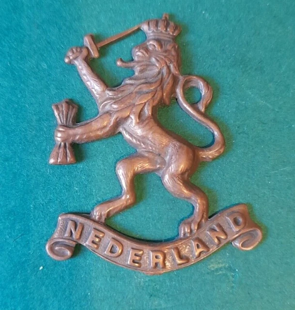 ROYAL NETHERLANDS ARMY Cap Badge - Free Forces Bronze Badge WW2 £7.50 ...