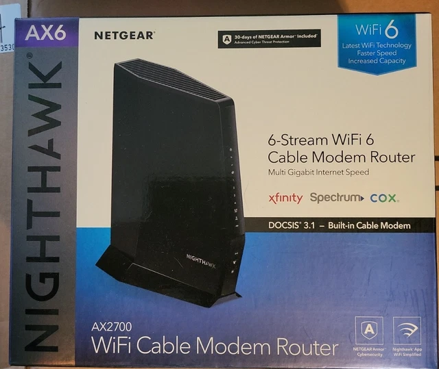 NETGEAR NIGHTHAWK WIFI 6 Cable Modem Router AX2700 $225.00 - PicClick