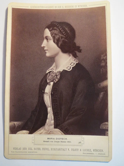 MARIA DIETSCH - gemalt von Joseph Stieler 1850 / KAB EUR 50,00 ...
