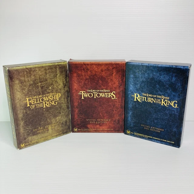 LORD OF THE Rings Trilogy 1 2 3 DVD Box Set Extended Edition 12 Disc ...