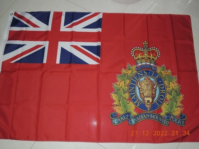 BRITISH EMPIRE FLAG Royal Canadian Mounted Police RCMP Pre 1965 Canada ...