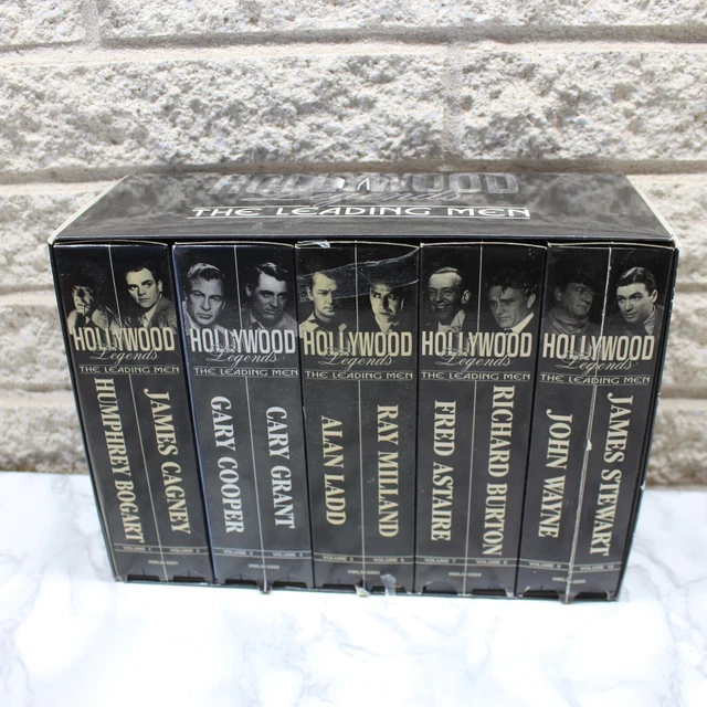 HOLLYWOOD LEGENDS THE Leading Men VHS Box Set 10 Tapes John Wayne Cary ...