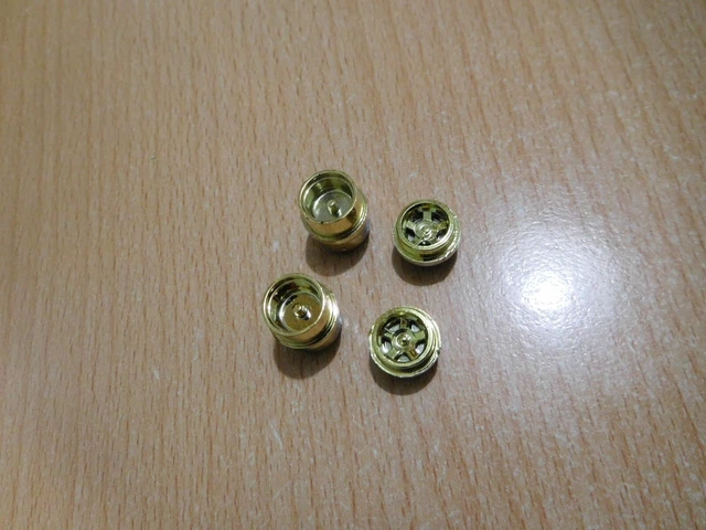 SCALEXTRIC - GOLD Wheels Set for F1. 1980's. Set of 4. New. £6.00 ...