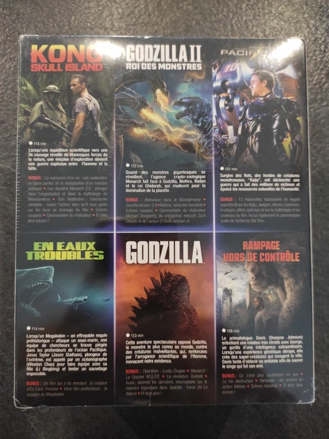 COFFRET GODZILLA : Roi des Monstres + Kong : Skull Island + Rampage ...