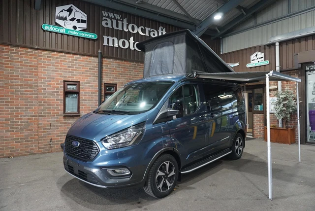 FORD TRANSIT CUSTOM 300 ACTIVE Titanium Blue Campervan Day Van £56,000. ...
