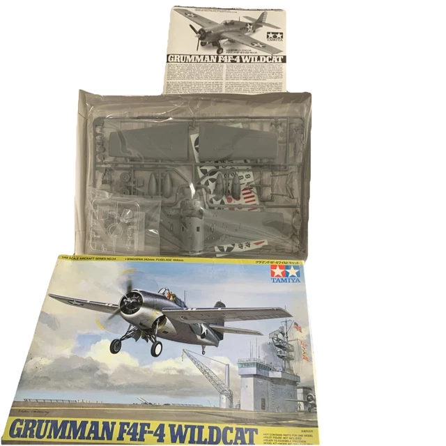 TAMIYA 61034 GRUMMAN F4F-4 Wildcat Military Aircraft Model Kit Scale 1/48 Bnib £23.45 - PicClick UK