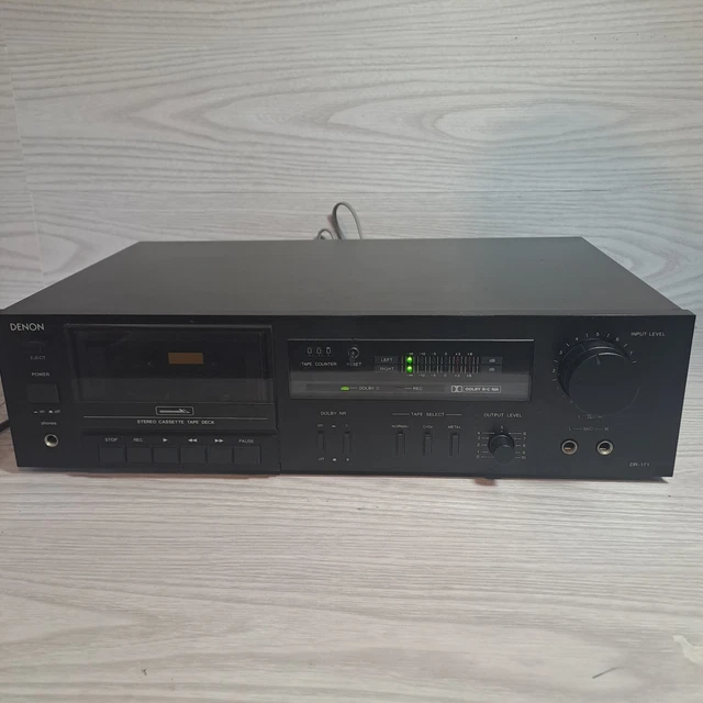 DENON DR-171 VINTAGE Stereo Cassette Deck Hi-Fi Separate Tape Recorder ...