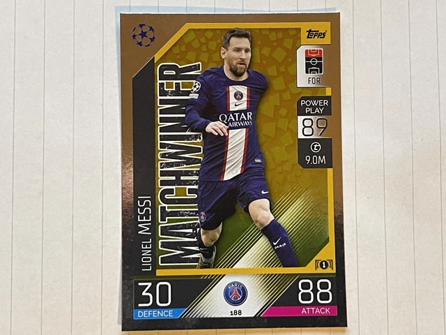 LIONEL MESSI MATCH Attax MatchWinner 2022/23 Card 188 PSG 22/23 PSG ...