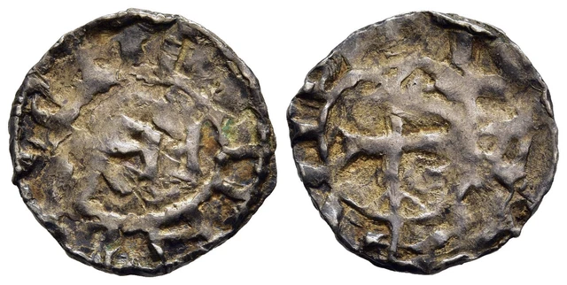 FITZ NIEDERLANDE DEVENTER HEINRICH II REX DENAR PFENNIG 16mm 1,0g ...
