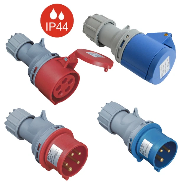 CEE STECKDOSE KUPPLUNG Stecker Einbausteckdose Wandstecker Phasenwender ...