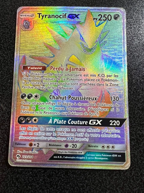 CARTE POKÉMON TYRANOCIF GX 223/214 - SL8 Tonnerre Perdu - FR EUR 27,50 ...