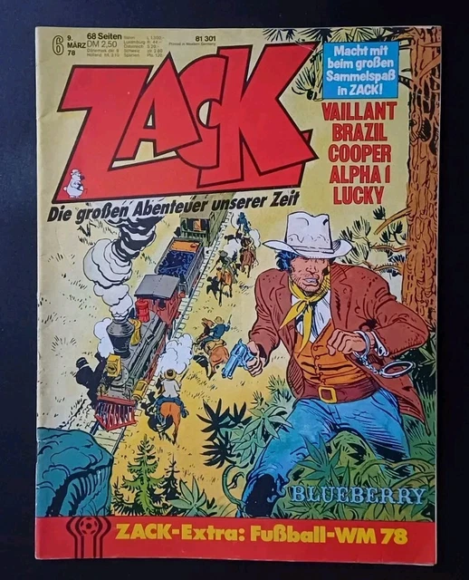 ZACK COMIC - Heft 6 vom 9. März 78 - mit "Blueberry" u.a. - gute ...