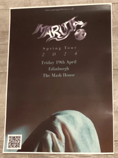 MARUJA - EDINBURGH april 2024 live band show tour memorabilia concert gig poster £9.95 - PicClick UK