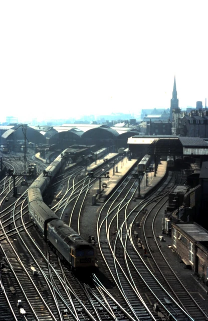 BRITISH RAILWAYS CLASS 47 Leaving Newcastle 1976 - 35mm Photographic ...