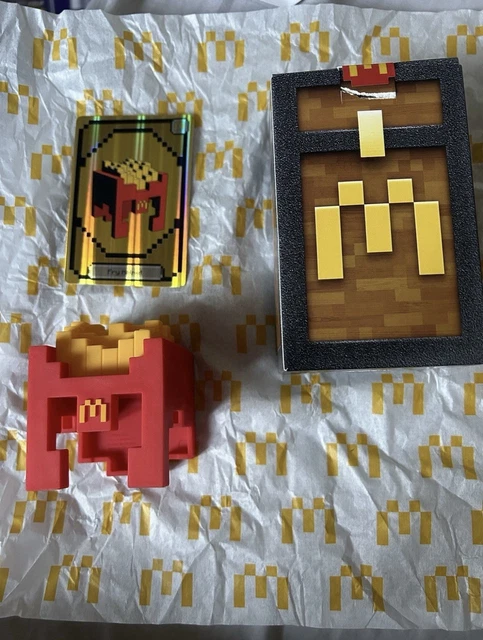 MINECRAFT MCDONALD’S FRY helmet Toy With Box And Unused Code Fry helmet ...