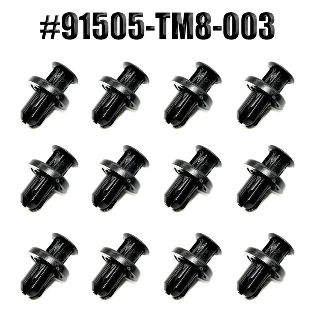 12X BUMPER AND Wheel Well Liner Push-Type Retainer Clips For 91505-TM8 ...