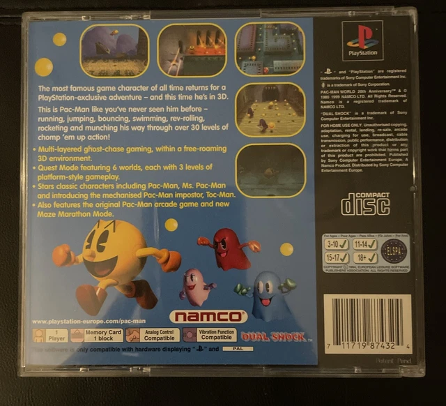PS1 PLAYSTATION PAC-MAN World Game £23.00 - PicClick UK