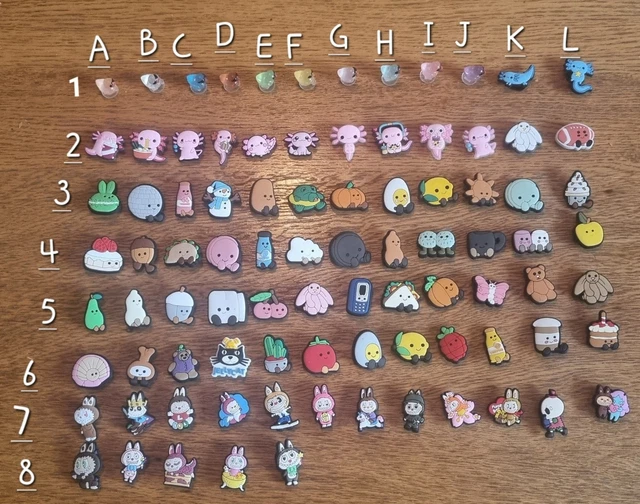 JELLYCAT LABUBUS AXYLOTL glow Ducks jibbitz fit crocs 10 for 4.95 or 20 ...