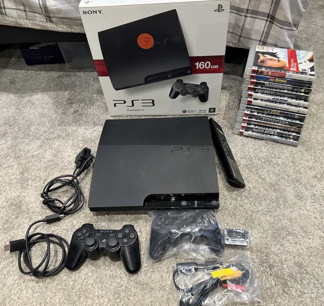 SONY PLAYSTATION 3 Slim 160GB Console Bundle Boxed W/ 11Games 2 Controllers PS3 £99.46 - PicClick UK