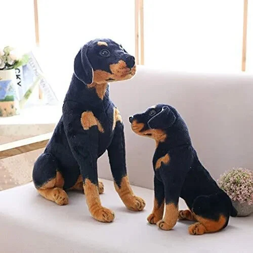 LARGE SITTING ROTTWEILER Stuffed Giant Dog Teddy Bear Gift Soft Toy ...