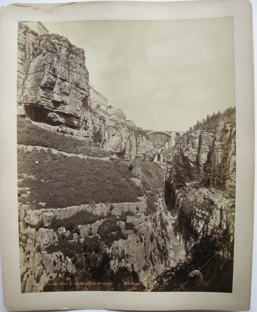 CONSTANTINE ALGERIE GORGES du Rhummel Neurdein Albumin Print um 1880 ...